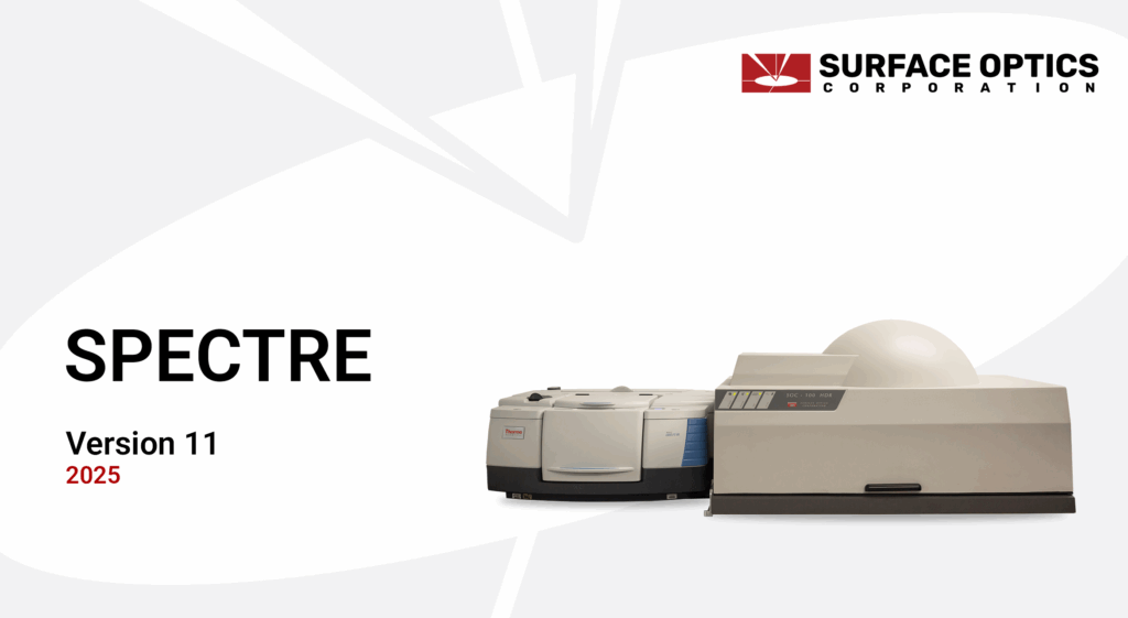 SPECTRE 11 Software Update - Surface Optics Corporation